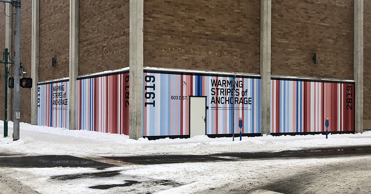 Downtown vacant retail space gets a facelift with a graphic depicting a ...