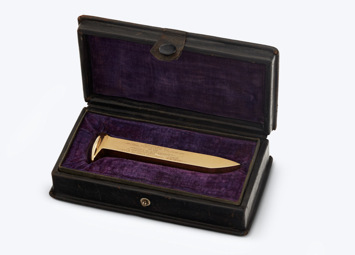 Alaska’s Golden Railroad Spike Finally Comes Home | The Anchorage Museum