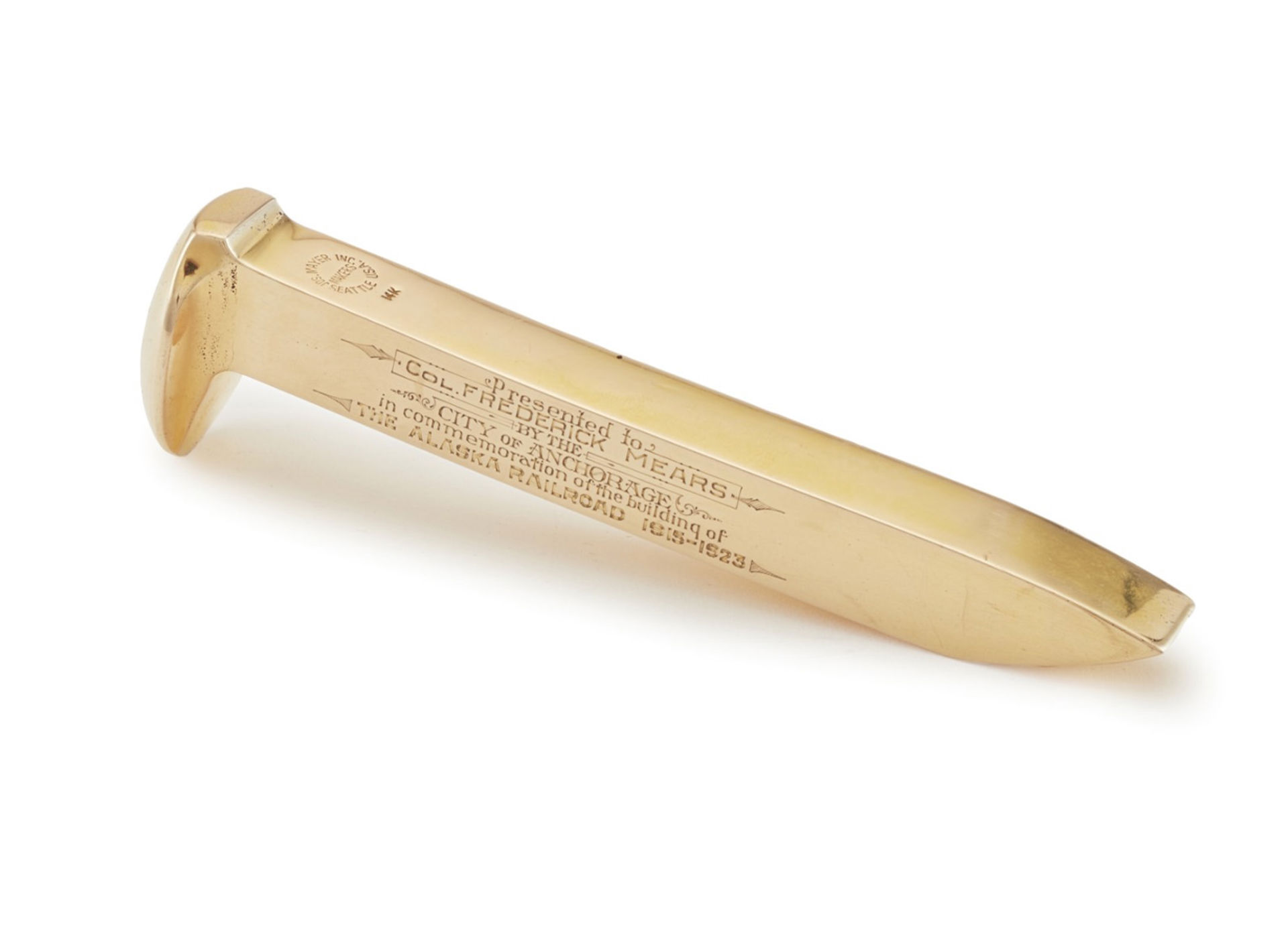 Alaska’s Golden Railroad Spike Finally Comes Home - The Anchorage Museum